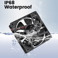 68 waterproof fan 120x25x12 brushless computer case cooling fan dual ...