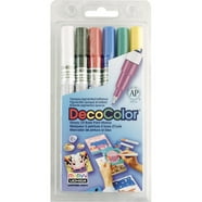 Uchida 6 Color Decocolor Glossy Oil Based Fine Line Opaque Paint Marker ...