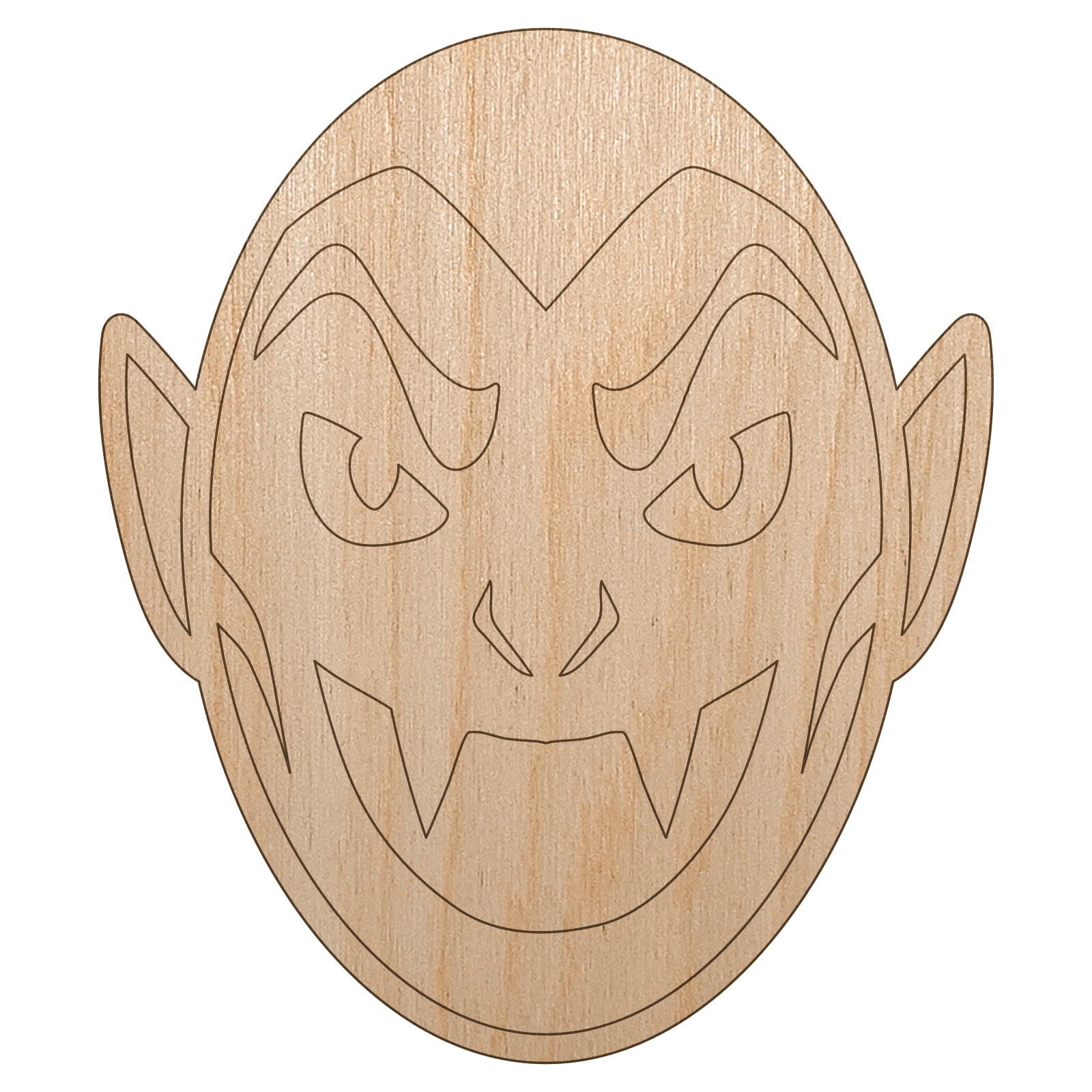Spooky Vampire Head Halloween Wood Shape Unfinished Piece Cutout Craft ...