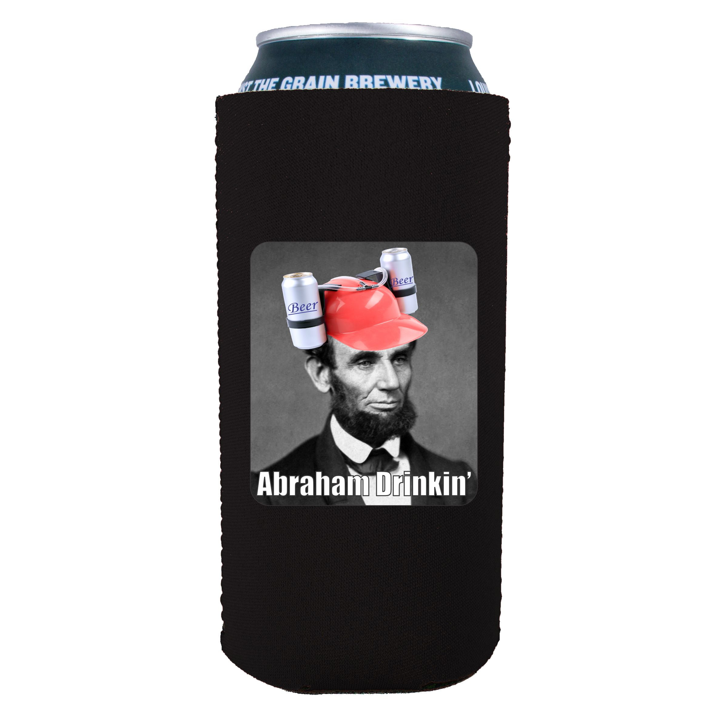 Abraham Drinkin' 16 oz. Can Coolie (Black) - Walmart.com