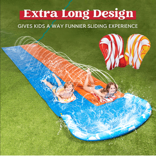 15.7ft Slip and Slide, Rainbow Lawn Water Slides Backyard Water Toys ...