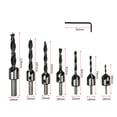 BESTYASH 7Pcs Black Countersink Drill Bit Set High Hardness Rustproof ...