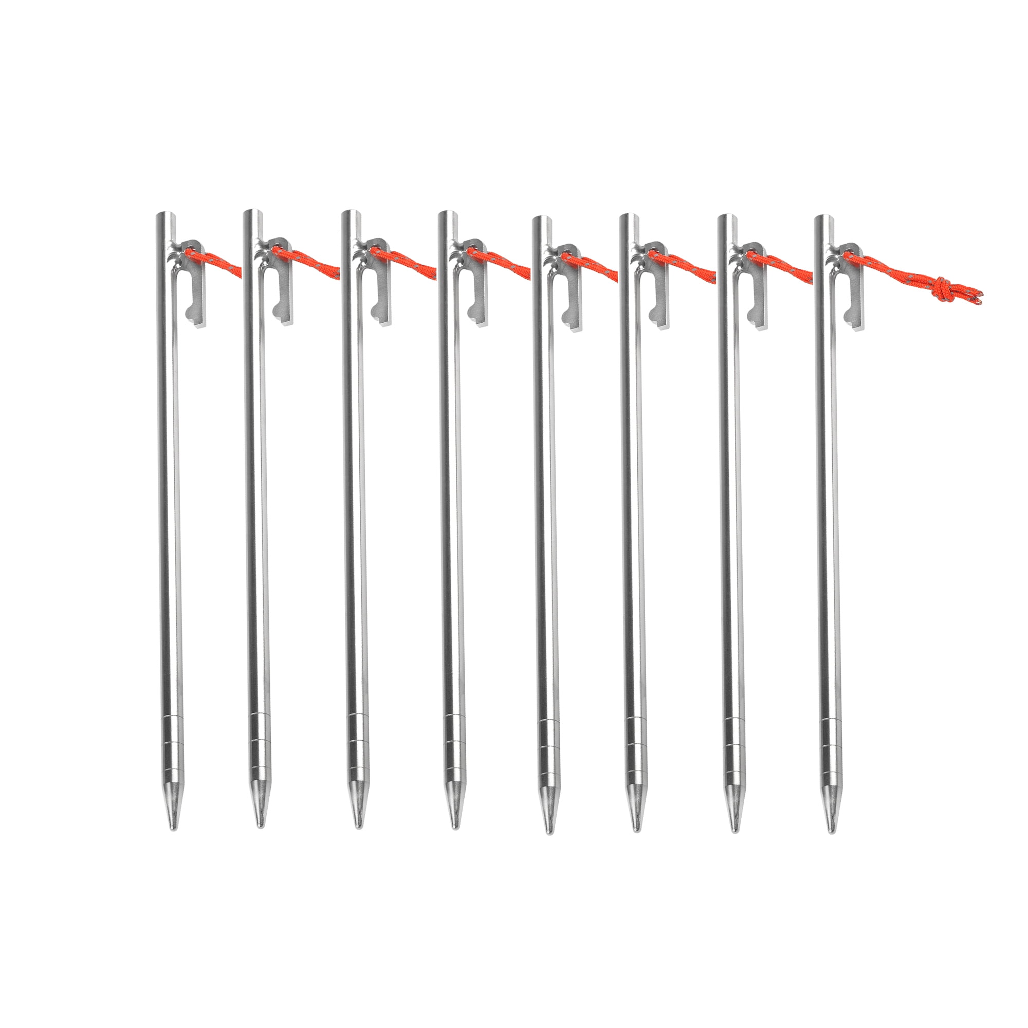 Wanyifa Titanium Tent Stakes Heavy Duty 9.8 inch Camping Tent Pegs，8 ...
