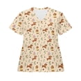 Binienty Scrub Top for Women with Dachshund Print, V Neck Medical ...