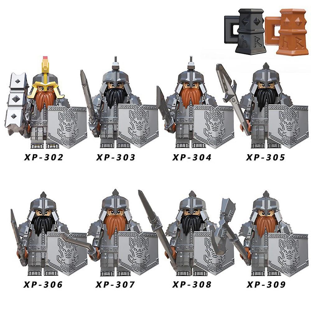Click here for Tradebo 8pcs Lord Rings Dwarven Warrior Minifigure... prices