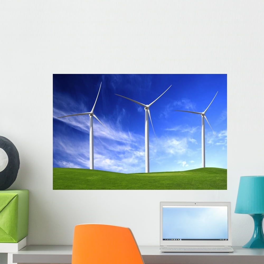 Wind Turbines Wall Mural by Wallmonkeys Peel and Stick Graphic (24 in W ...