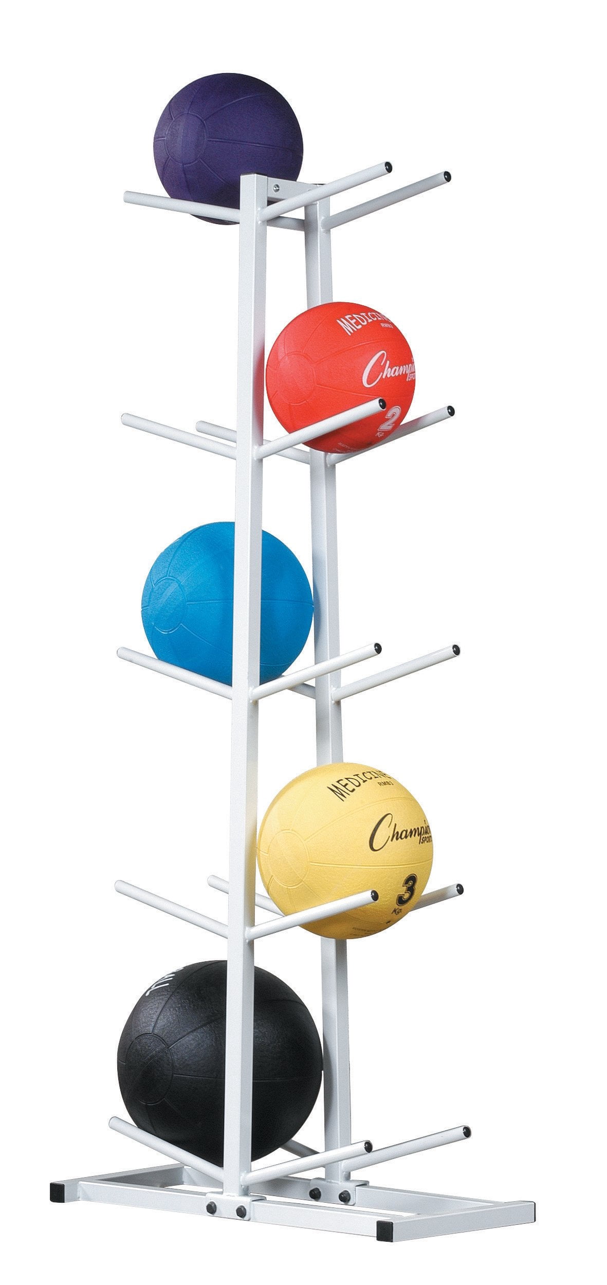 Champion Sports Double Medicine Ball Tree , White, 22.5 InchL X 11 ...