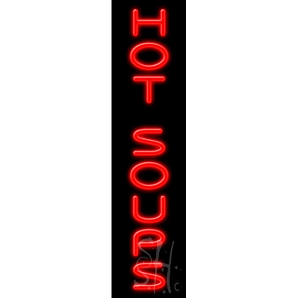 Hot Soups LED Neon Sign 8" Tall x 32" Wide, Clear Edge Cut Acrylic ...