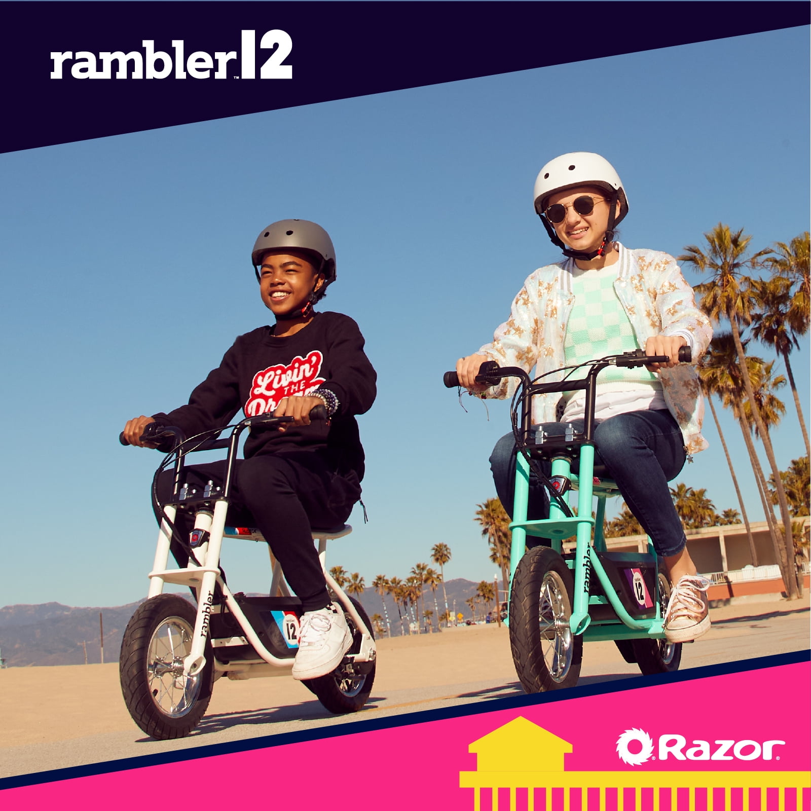 Buy Razor Rambler 12 - Mint, 24V Electric Scooter with Retro Style, Up ...