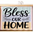Bless Our Home Cabinet Curtain, Leaf Color Block Stripe Sink Skirt for ...
