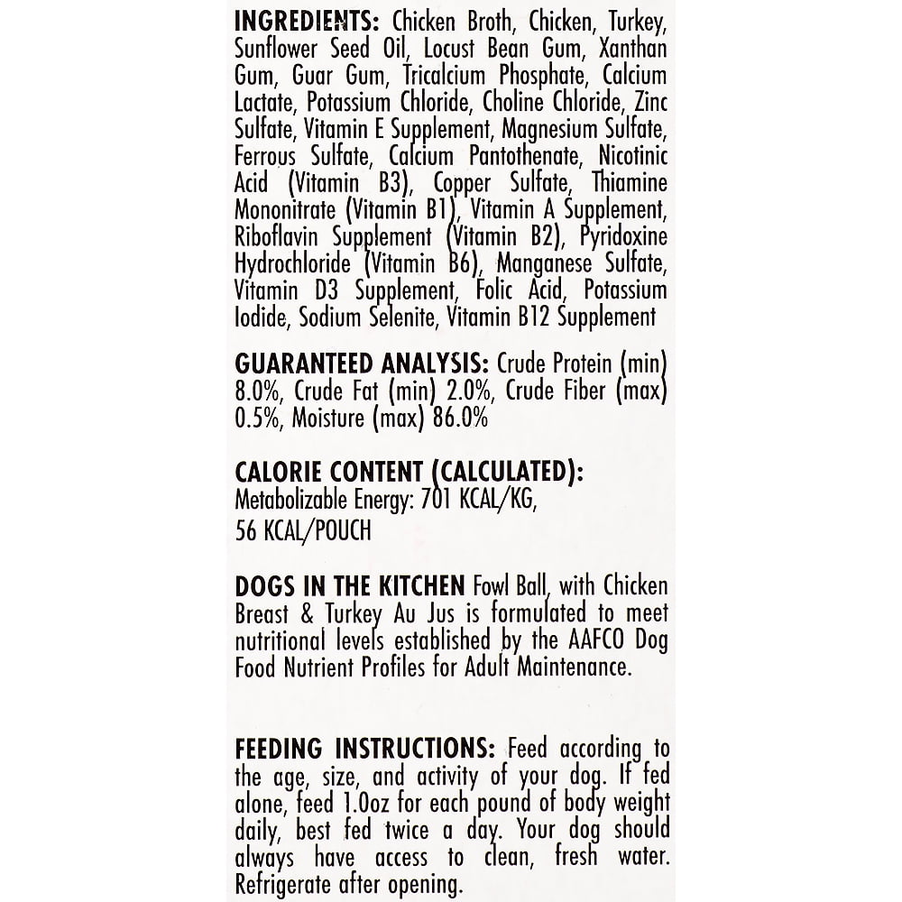 Weruva Dogs in the Kitchen Fowl Ball Chicken & Turkey Au Jus Wet Dog ...