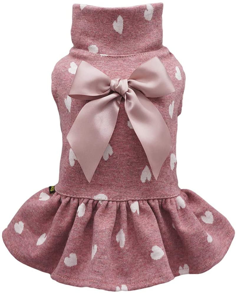 Fitwarm Pet Clothes for Dog Dresses Puppy Turtleneck Plaid Dress Doggie ...