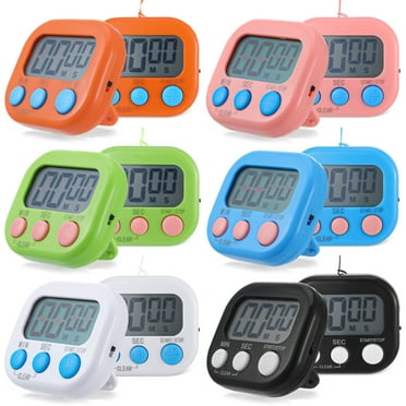Digital Kitchen Timer with Magnetic Back and Clip - 4-Digit Countdown ...