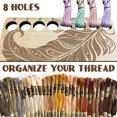 8-Position Wood Embroidery Thread Storage Trays Laser Cut Thread Spool ...