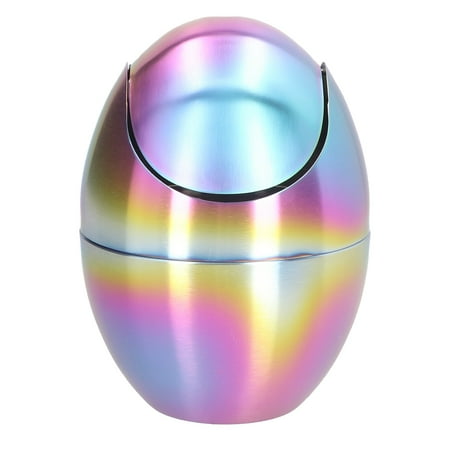 Egg Shaped Multifunctional Garbage Stainless Steel with Lid Dustbin ...