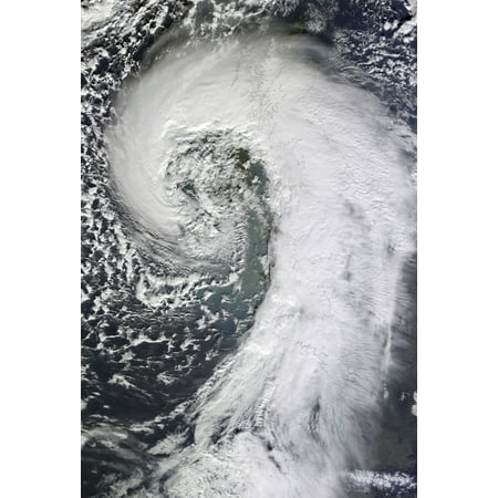 Satellite view of an extratropical cyclone Poster Print (22 x 33 ...