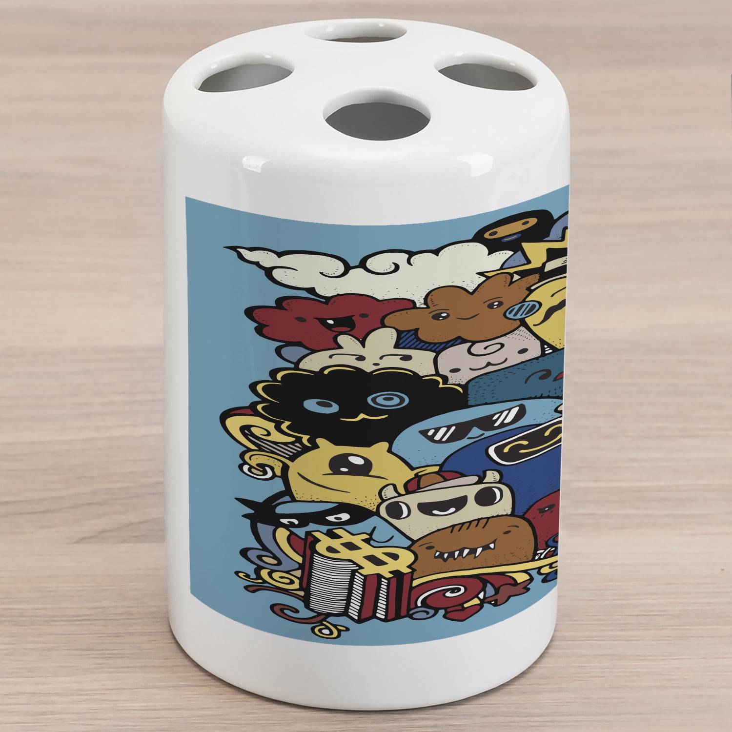 Indie Ceramic Toothbrush Holder, Cool Funny Crazy Monster Universe ...