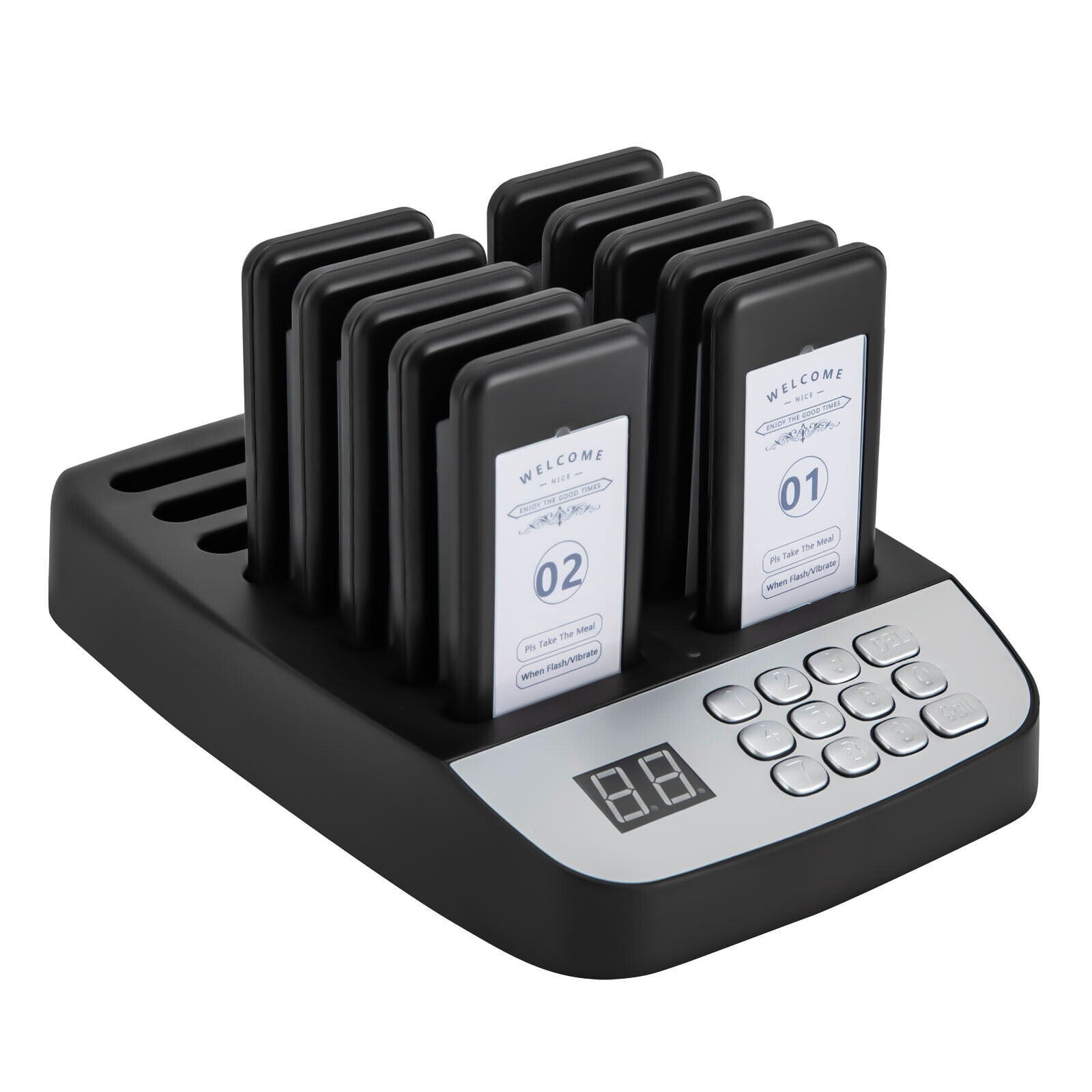 10 Pagers Restaurant Coaster Pagers/Guest Waiting Pager/Wireless Paging ...