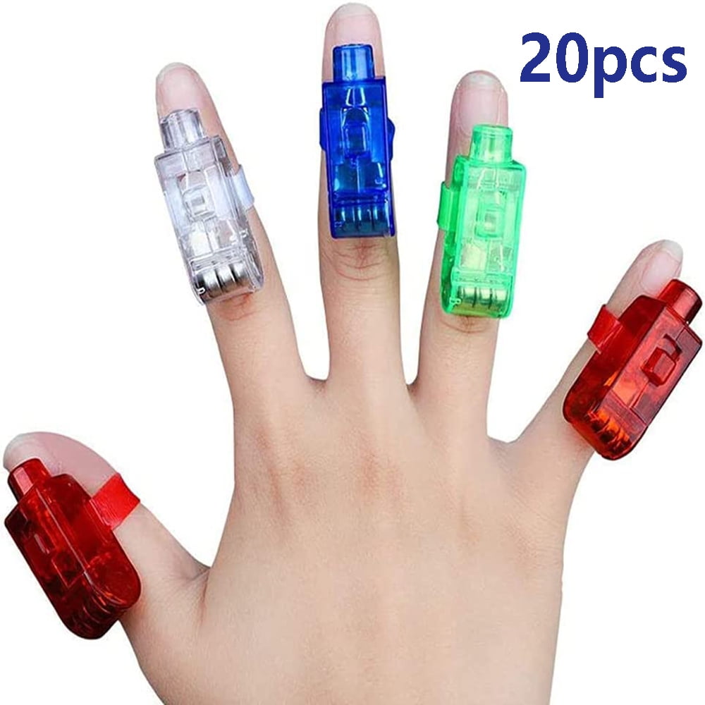 20 luces LED para dedo, anillos de luz para dedo, linterna para dedos ...
