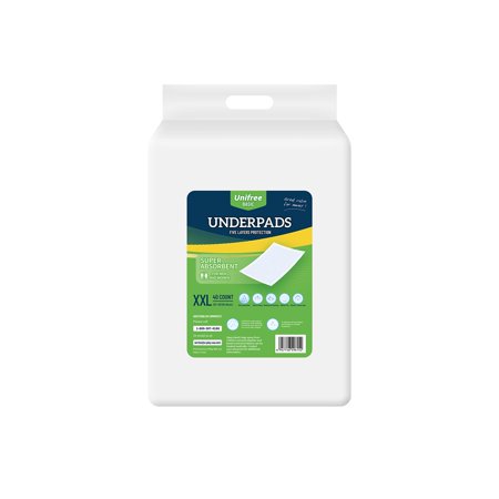 Unifree Disposable Underpads, Bed Pads, Incontinence Pad, Super ...