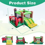 Costway 6-in-1 Farm Themed Bouncy Bounce House for Kids with Double ...