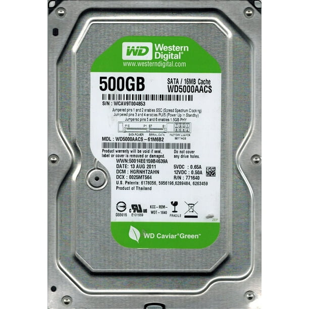Western Digital WD5000AACS-61M6B2 500GB DCM: HGRNHT2AHN - Walmart.com