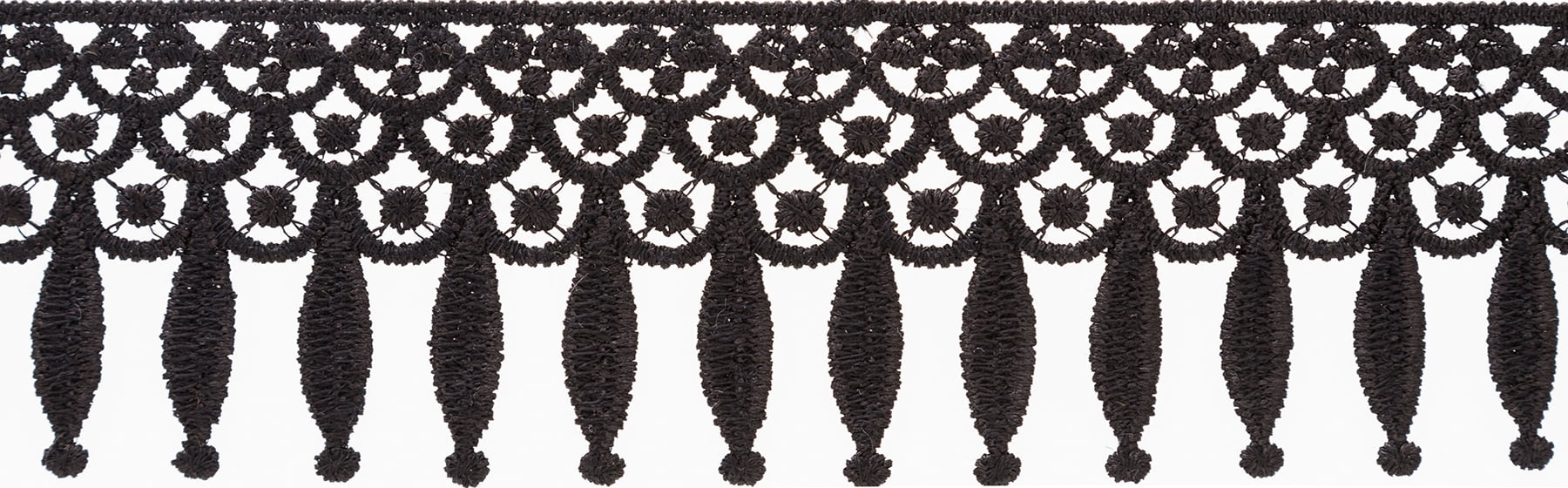 Venice Lace Fringe 1 - 3/4" X 10yd - Black - Walmart.com - Walmart.com