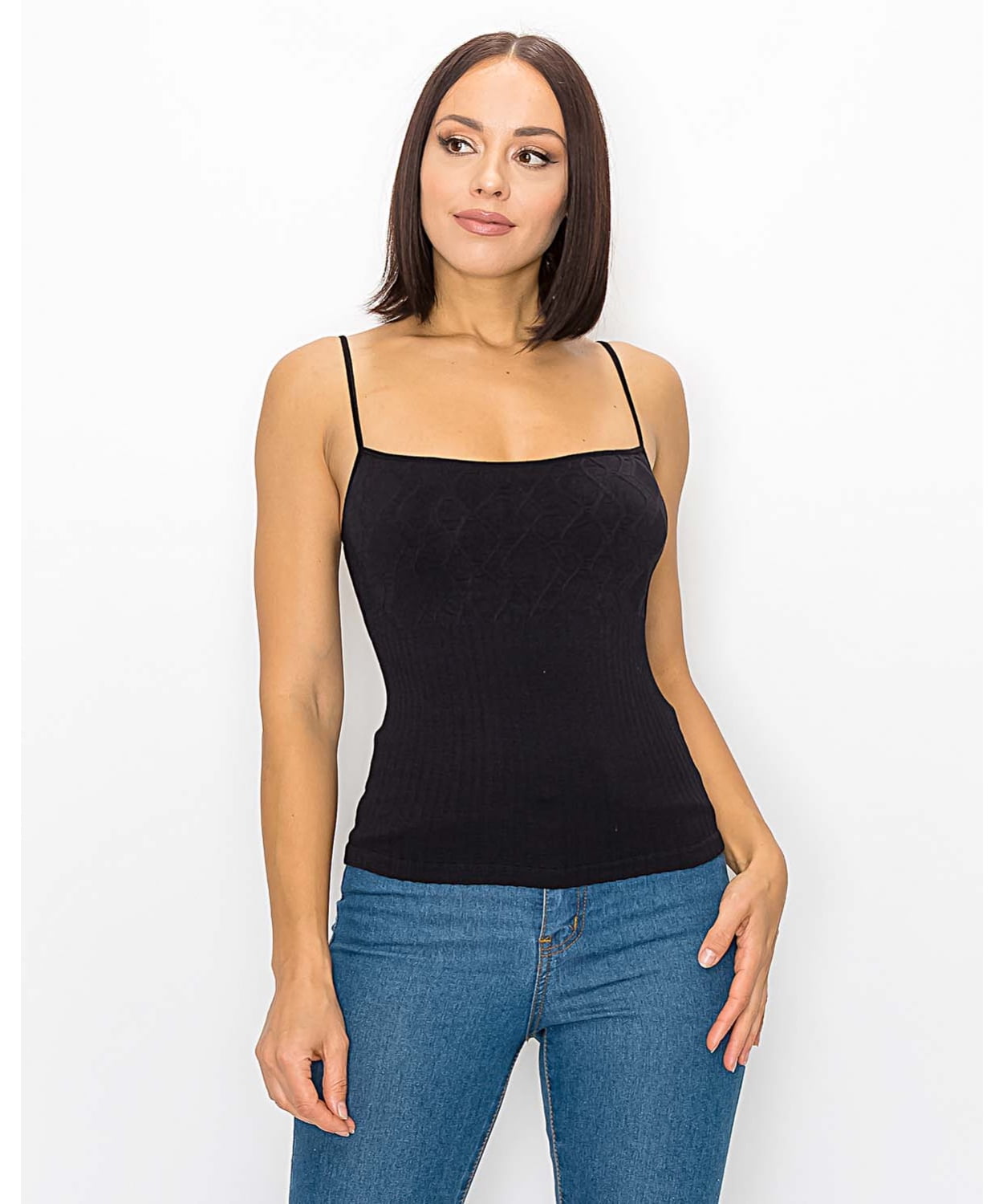 Rib Textured Camisole Top - Walmart.com
