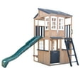 KidKraft Cliffbrook Wooden Outdoor Two-Story Playhouse with Slide ...