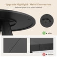 47" Round Dining Table for 4-7 People, Modern Wood Kitchen Table with ...