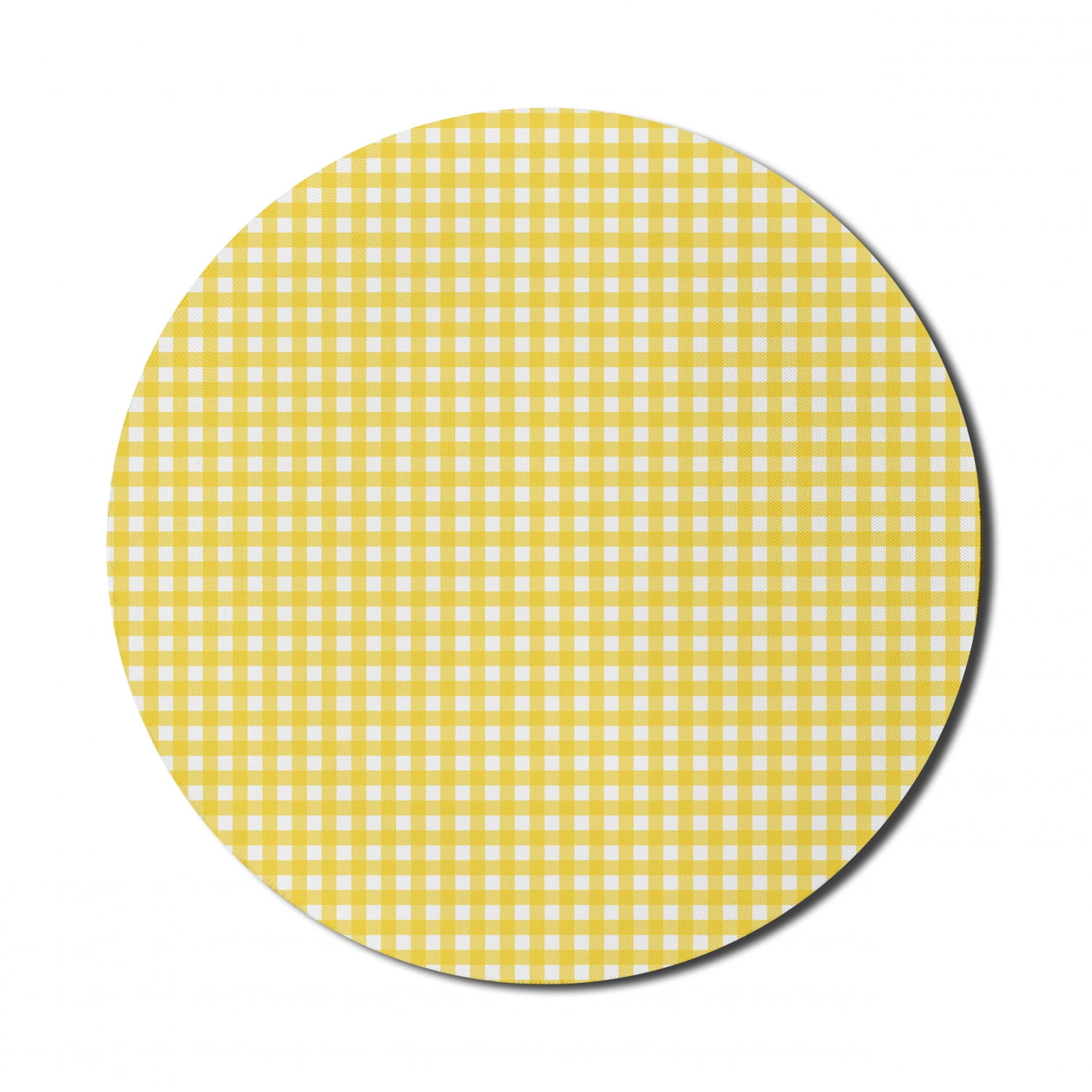 Checkered Mouse Pad for Computers, Classic English Pattern in Yellow ...