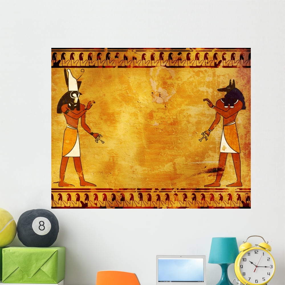 Anubis and Horus Wall Mural by Wallmonkeys Peel and Stick Graphic (48 ...