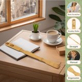 BambooMN 17 Inch Bamboo Wooden Back Scratcher Knobby Massage Roller ...