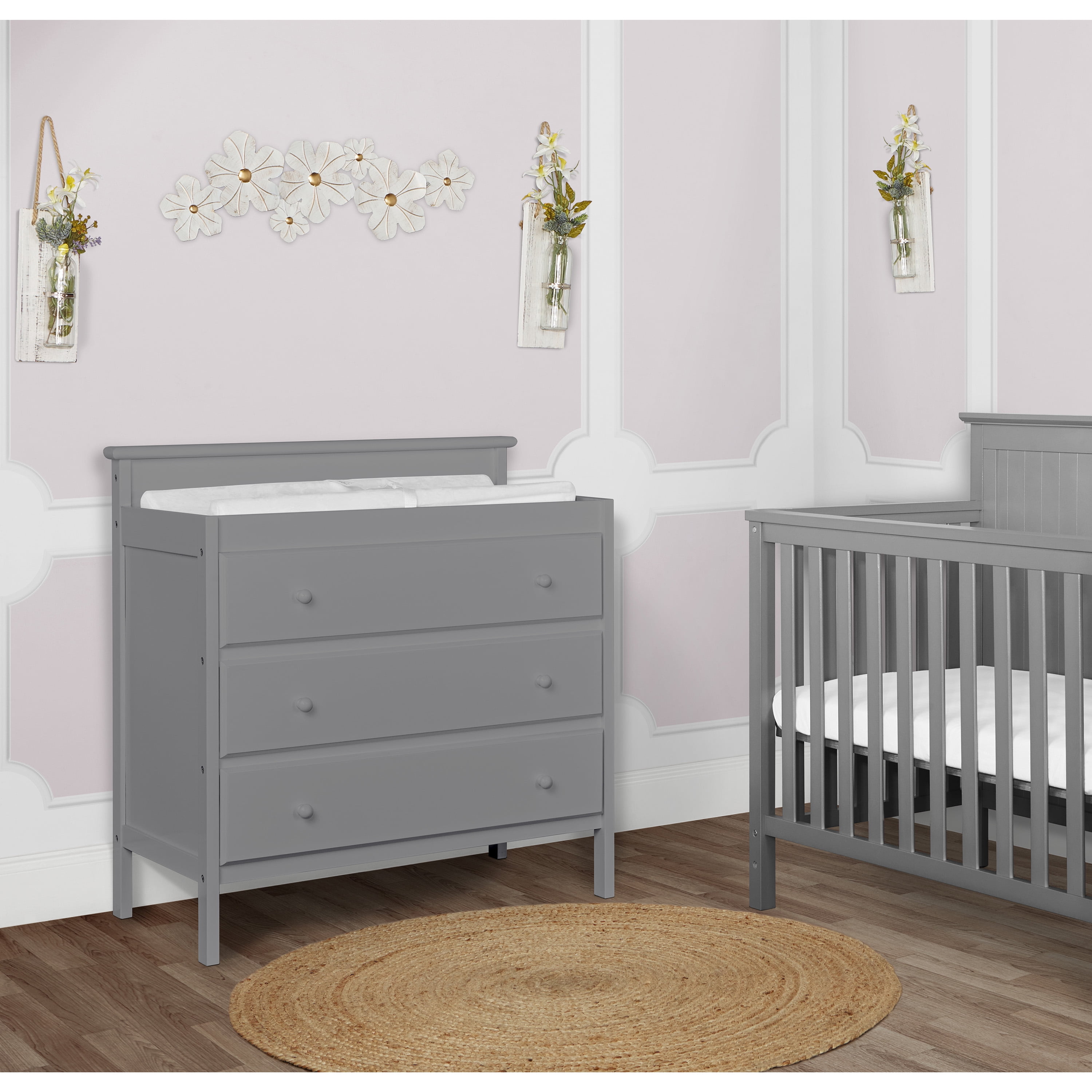 Storkcraft Alpine Drawer Changing Table Chest (Gray) Attached Changing ...