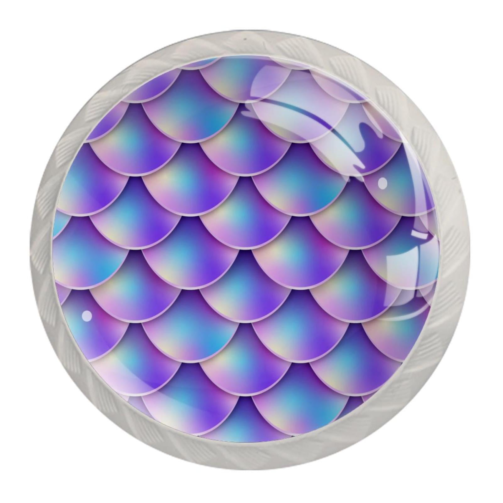 4 Pcs Mermaid Tail Pastel Knobs for Kitchen Cabinet Cupboard Dresser ...