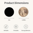 1" Black Dot Stickers 1050 PCS Round Circle Stickers Colored Coding ...