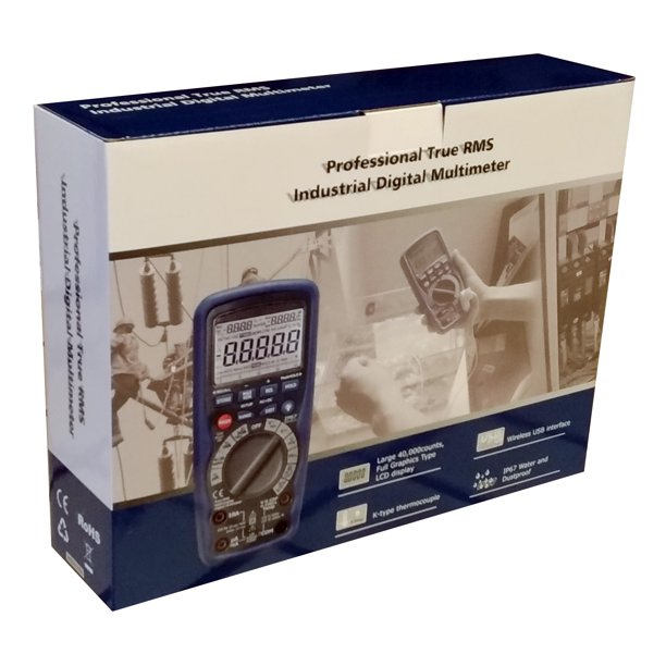 CEM DT-9939 Waterproof Industrial Wireless USB RMS Multimeter with Capacitance Frequency Duty ...