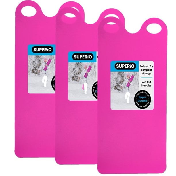 Snow Sled Roll Up Flying Carpet 54" Fuchsia-Pink Sled for Kids and ...