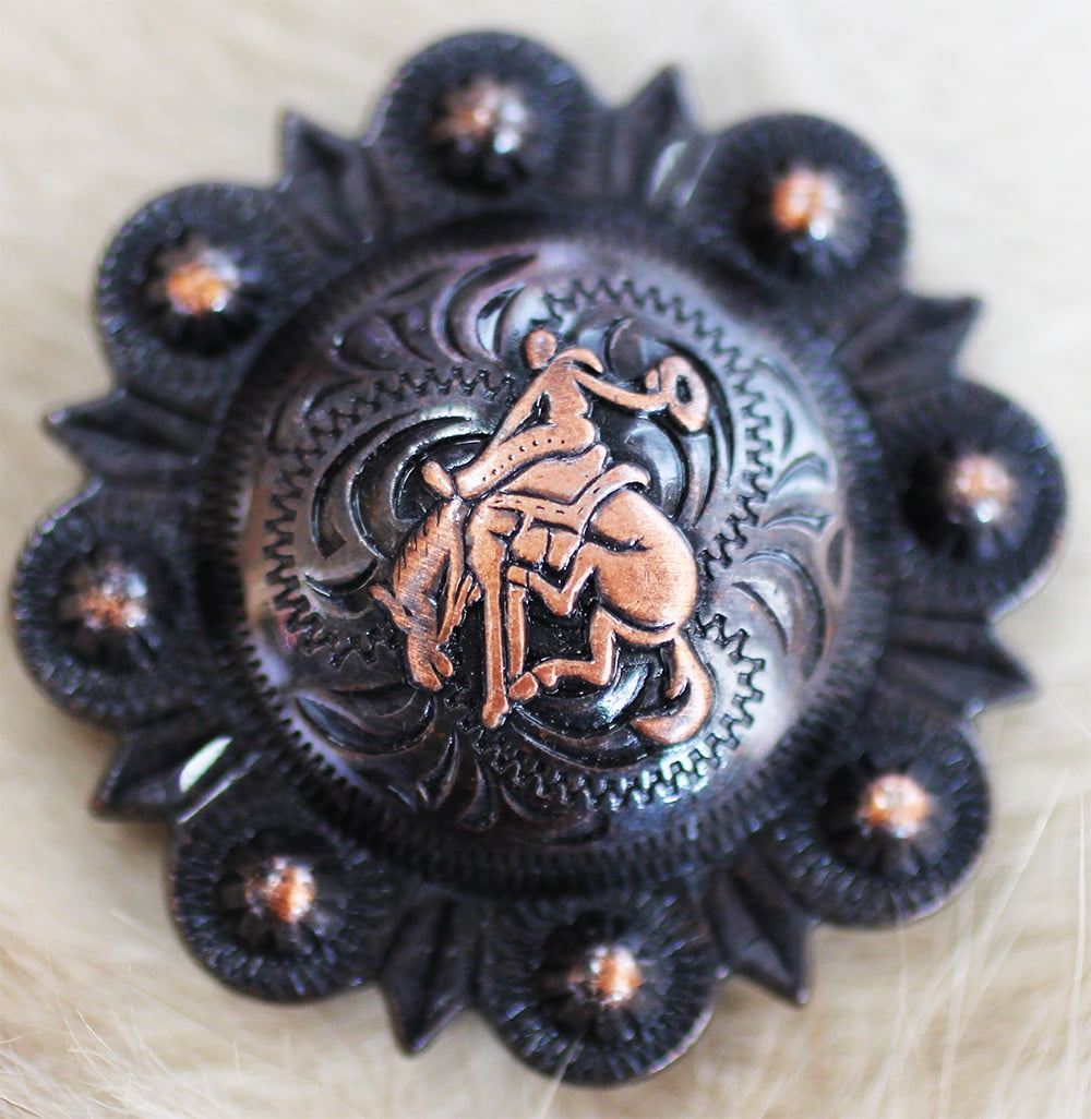 Set 4 Conchos Rhinestone Horse Saddle Western Bridle Rider Co340 ...