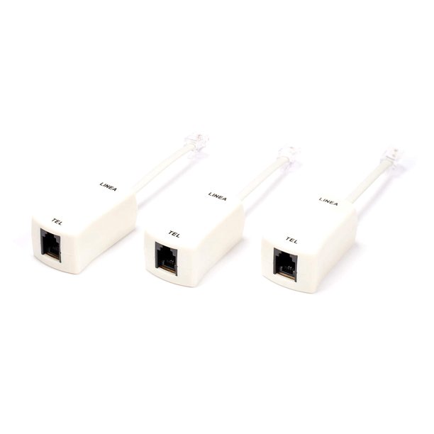 THE CIMPLE CO - DSL Phone Line Filter - 3 Pack - Ivory - Reduce Digital ...