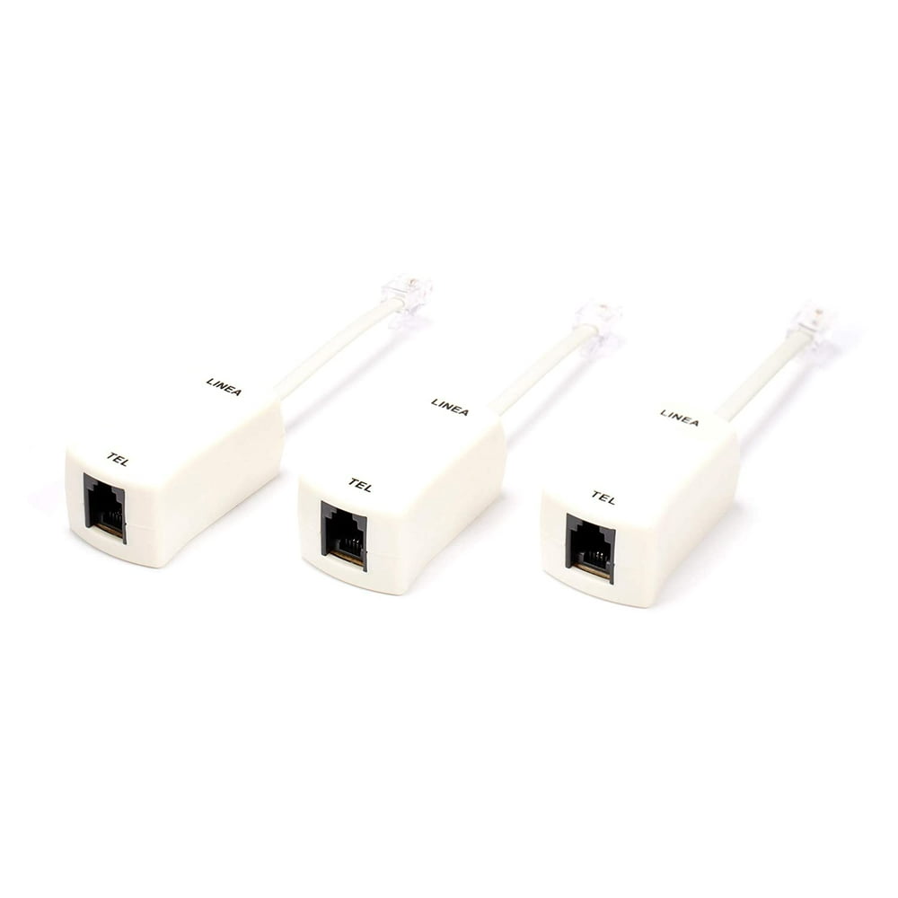 THE CIMPLE CO - DSL Phone Line Filter - 3 Pack - Ivory - Reduce Digital ...