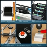 FoxAlien CNC Router Machine Vasto, 3-Axis Linear Rails and Bearings ...