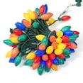 Indoor/Outdoor 100-Count LED Smooth C9 Christmas Lights, Ceramic Multicolor, 57', Holiday Time ...