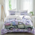 4 Piece Duvet Cover Set Queen, Spring Embroidered Ballads Trucks Soft ...