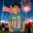 Byoo Tween Boys Vintage Tee Shirt USA Flag 250 Years Graphic Crew Neck ...