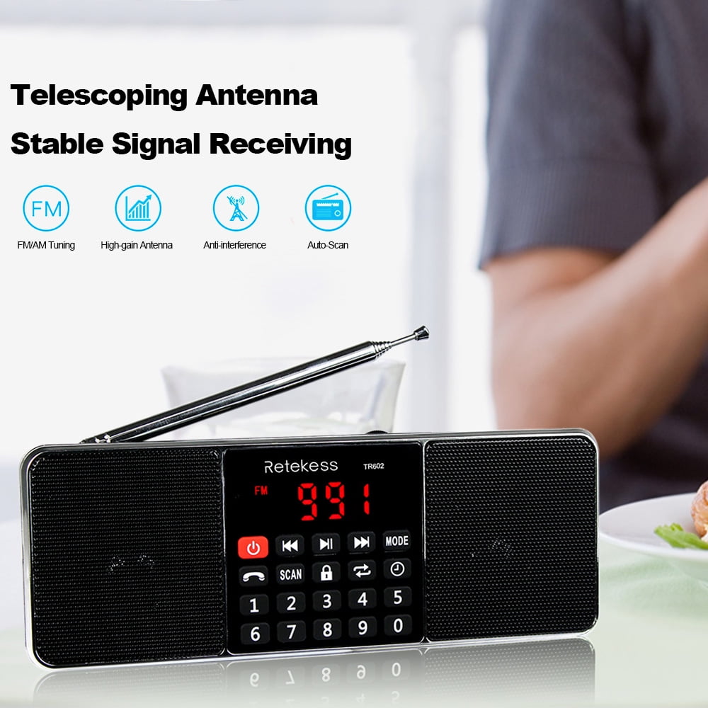 Retekess TR602 FM / AM Radio Multiband Digital Radio Receiver Speakers ...