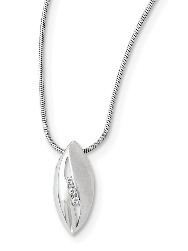 925 Sterling Silver Diamond Chain Necklace Pendant Charm Fine Jewelry ...
