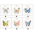 Butterfly Pattern Embroidery Starter Kit For Beginners Diy Material With Pattern Embroidery Hoop ...
