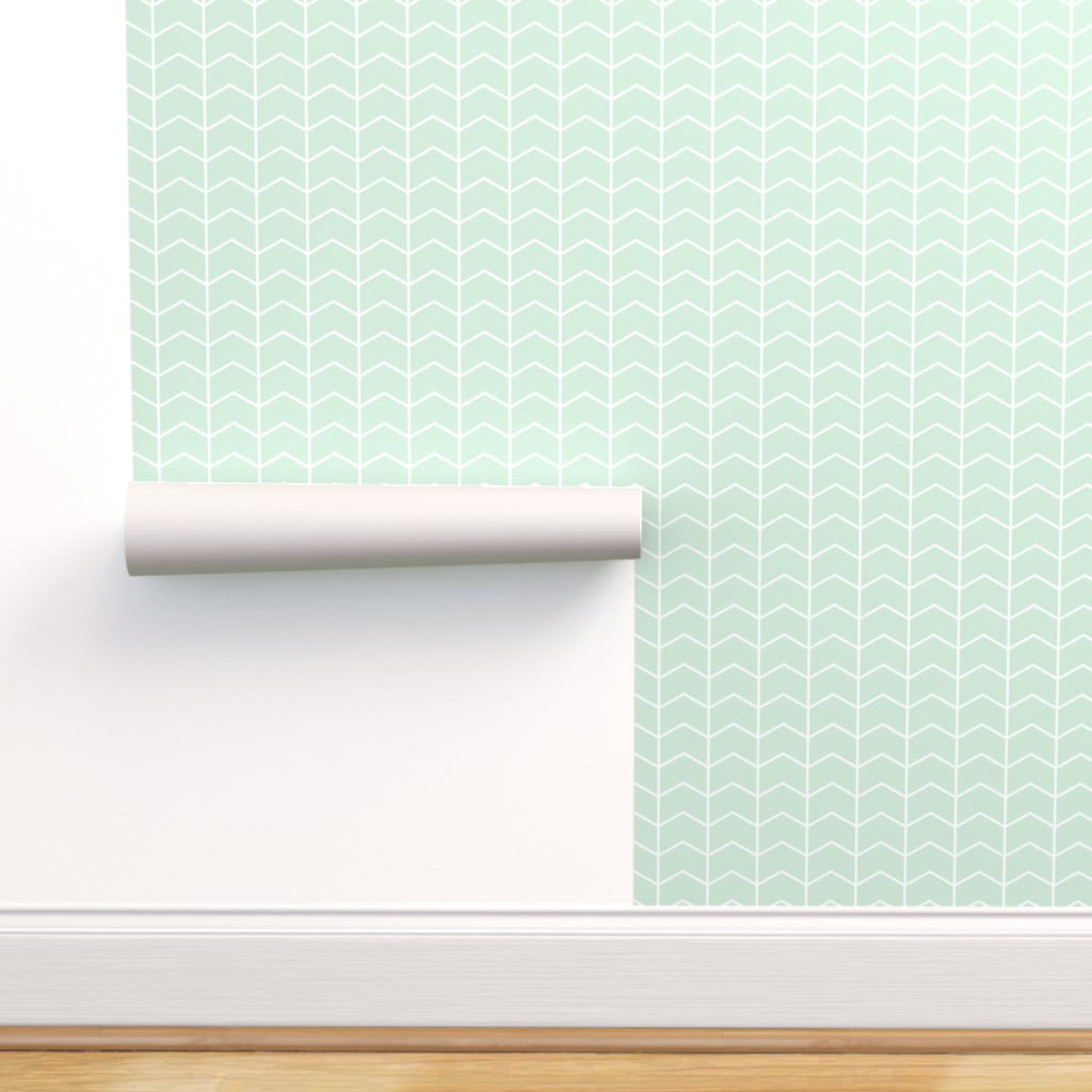 Mint Green Chevron Wallpaper