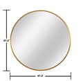 MAYEERTY 47x47x1 Inch Gold Thin Edge Aluminum Round Wall Mounted Mirror ...